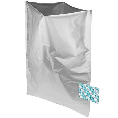 Dry-Packs 5-Gallon, 20"x30" Mylar Bags and 2000cc Oxygen Absorbers, 10 Pack - for Food Shipping & Storage,Silver,MB20x30-2000CC-10PK-ALT1