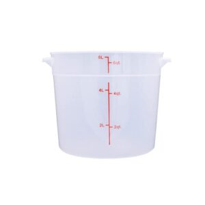 cenpro 29a-047 round food storage container - 6 qt. capacity - translucent - nsf (lid sold separately)