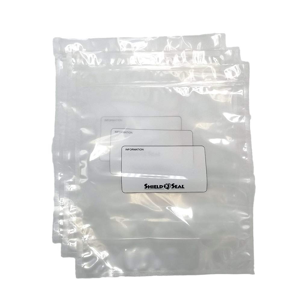 ShieldNSeal Vacuum Seal Bags (Clear Zipper Bags With Gusset Bottom, 14.5" x 13")