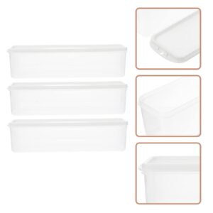 9 Pcs Transparent Noodle Box Refrigerator Egg Storage Bin Fridge Organizer with Lid Utensil Organizer with Lid Spaghetti Keeper Spaghetti Noodles Pasta Dry with Cover Fruit Stand