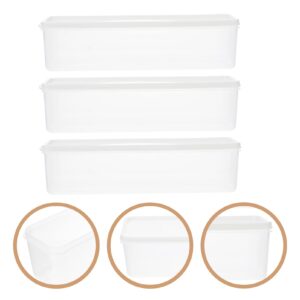 9 Pcs Transparent Noodle Box Refrigerator Egg Storage Bin Fridge Organizer with Lid Utensil Organizer with Lid Spaghetti Keeper Spaghetti Noodles Pasta Dry with Cover Fruit Stand