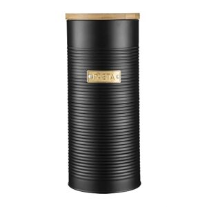 typhoon otto black pasta storage canister, black/gold