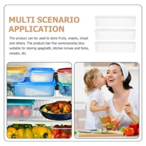 Operitacx Flour Container 3Pcs Pasta Storage Containers Spaghetti Cereal Noodle Keeper Box Refrigerator Airtight Food Storage Containers for Spaghetti Noodles Pasta Eggs Fruits Snacks Pasta Jar