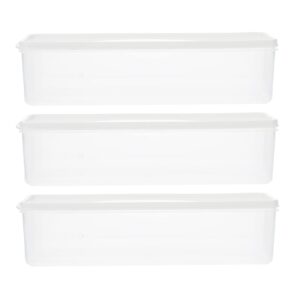 zerodeko 3pcs transparent noodle box pp crisper flour