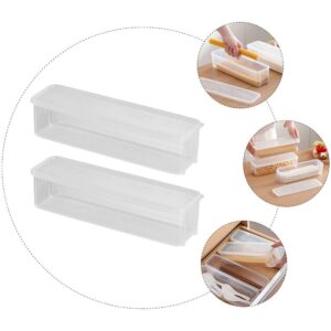 RFME Pasta Storage Containers with Airtight Lid 2Pcs Rectangular Spaghetti Noodle Box Chopstick Storage Holder Canisters for Kitchen Pantry Refrigerator