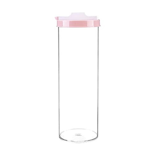 BEPHON Kitchen storage box storage jar sealed storage noodle kitchen hanging noodle storage box round pasta storage bucket pink