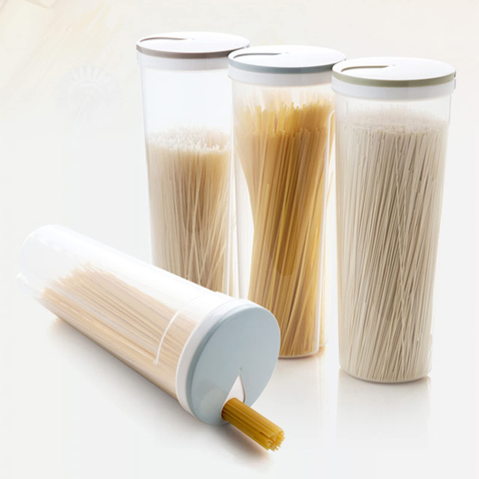 Hiborth Pasta Noodle Grain Cereal Bean Rice Food Storage Container Kitchen Sealed Box [Shipped from US]