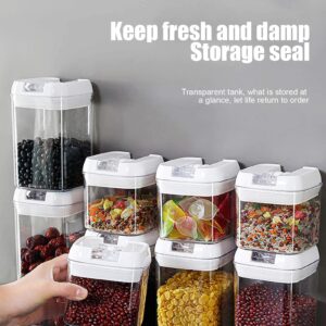 Food Storage Container Set – 5Pcs Plastic Kitchen Organiser – Kitchen Organisation Jars for Cereal, Pasta, Spaghetti, Flour, Rice,C