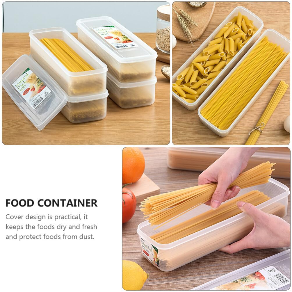 Cabilock Plastic Storage Bins Spaghetti Noodles Pasta Container Spaghetti Noodle Storage Spaghetti Keeper Box Kitchen Pantry Storage Noodle Storage Container Storage Drawers Fridge Organizer