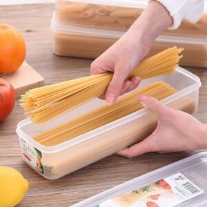 Cabilock Plastic Storage Bins Spaghetti Noodles Pasta Container Spaghetti Noodle Storage Spaghetti Keeper Box Kitchen Pantry Storage Noodle Storage Container Storage Drawers Fridge Organizer