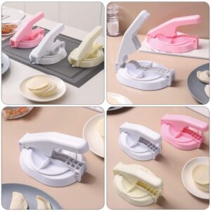 1pc Dumpling Wrapper Corn Dog Maker Comales Para Tortillas Electricos Pie Press Comal Para Tortillas Grande Mexican Corn Manual Dough Press Tool To Rotate Crimp White Steamed Bun