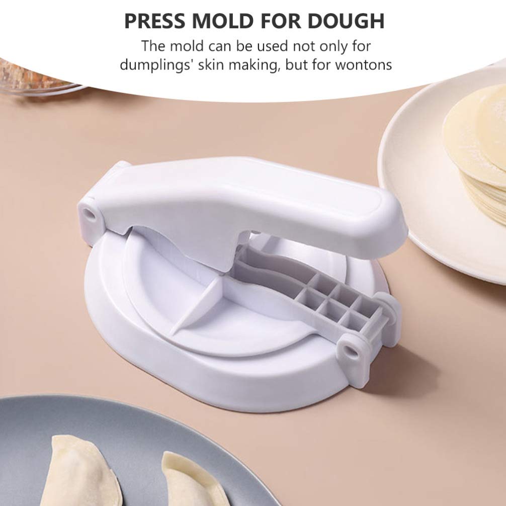 1pc Dumpling Wrapper Corn Dog Maker Comales Para Tortillas Electricos Pie Press Comal Para Tortillas Grande Mexican Corn Manual Dough Press Tool To Rotate Crimp White Steamed Bun