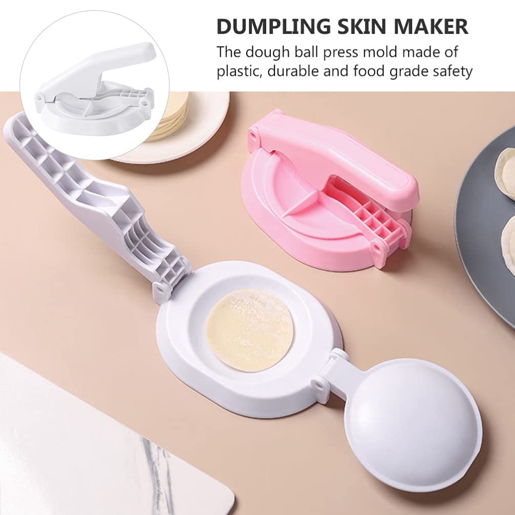 1pc Dumpling Wrapper Corn Dog Maker Comales Para Tortillas Electricos Pie Press Comal Para Tortillas Grande Mexican Corn Manual Dough Press Tool To Rotate Crimp White Steamed Bun