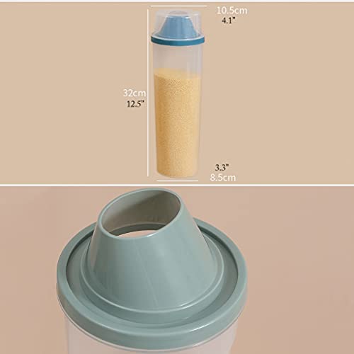 LYUN Canisters Plastic Storage Box Kitchen Food Grains Cereal Containers Tall Food Storage Spaghetti Noodle/Pasta Container with Scale Lid Jars (Color : 3pcs Pink)