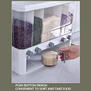 TTONSUE Glass Rice Container Rice Storage Container Rice Dispenser for Black Rice Yellow Rice Red Beans Rice Mung Beans Soybeans and other Granular Grains