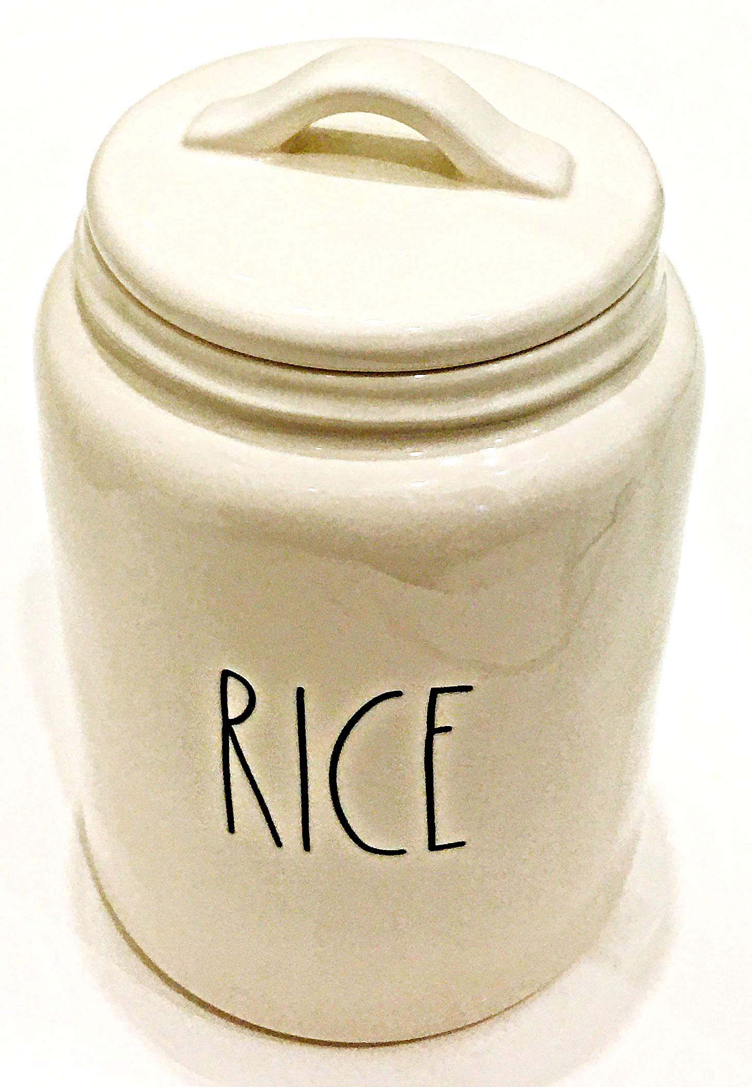 Rae Dunn Magenta Large Ceramic Canister |Inscribed: RICE