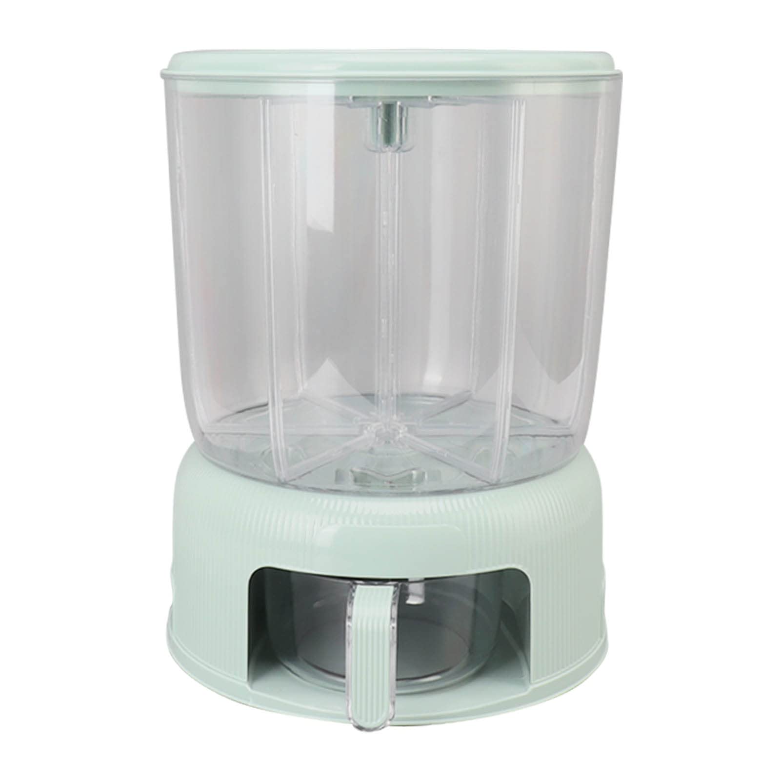 Food Dispenser | 12KG Large Capacity Grain Storage Container | 360° Rotatable | 6 Grid Dry Food Storage Box with Lid | Ideal for All Beans, Barley, Millet, Rice (Green)