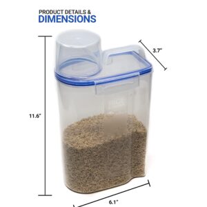 Rice Food Storage Containers Lid Airtight Measuring Cup Container Dry Pour Spout 16 Cups Exultimate