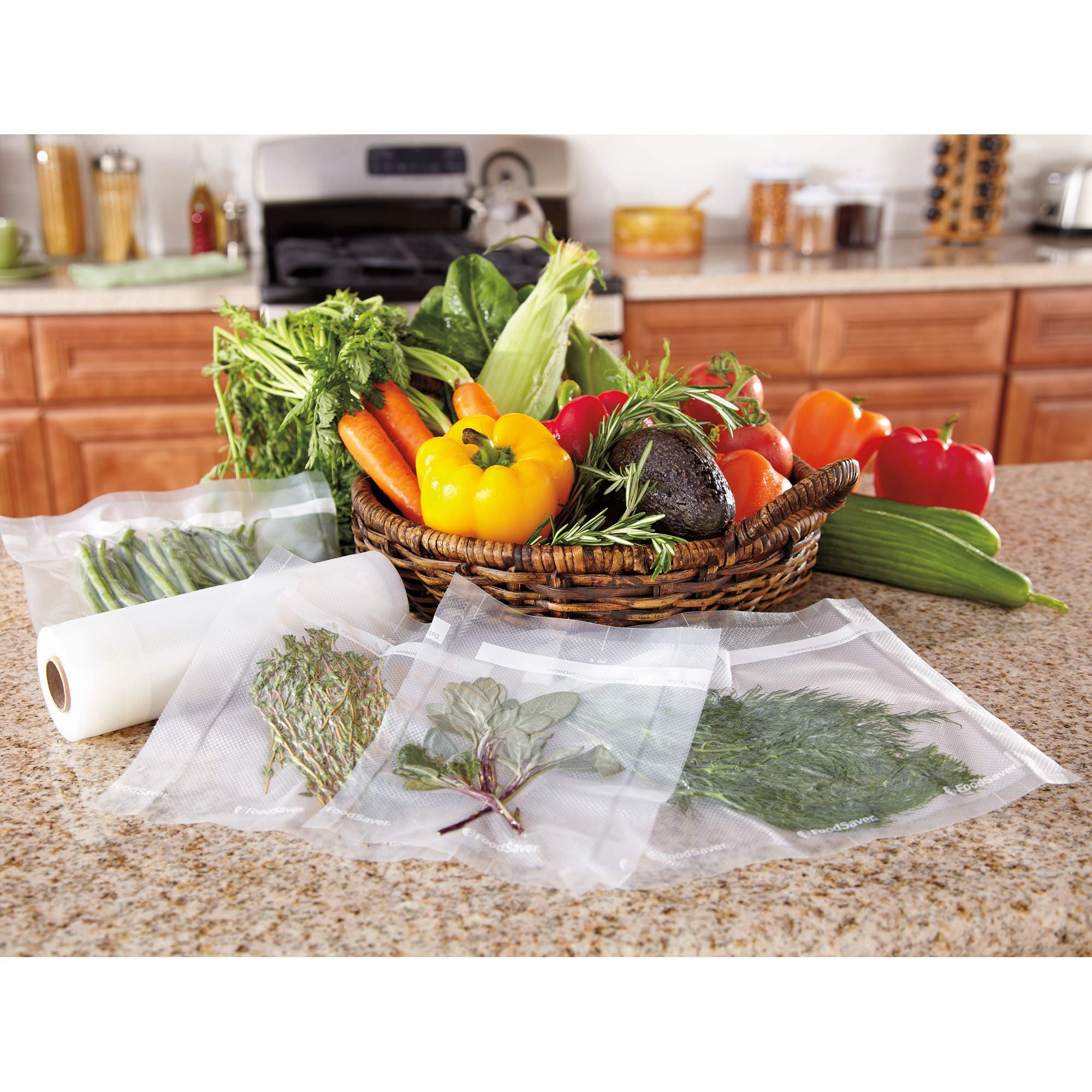 FoodSaver Vacuum Sealer Bags, Rolls, and Quart Bags for Custom Fit Airtight Food Storage