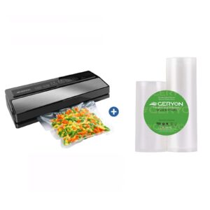 geryon vacuum sealer silver, 2pack 8x50ft and11x50ft food sealer vacuum sealer bags rolls