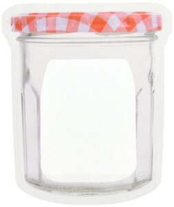 kikkerland jam zipper bag, large, set of 2, clear