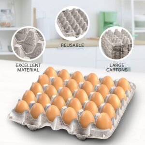 MT Products Egg Crates, Egg Flat Cartons Bulk Holds 30 Eggs - Pulp Fiber Egg Crate for Chicken Farm - Great Home for Roach Colony - Made in the USA - 15 Flats