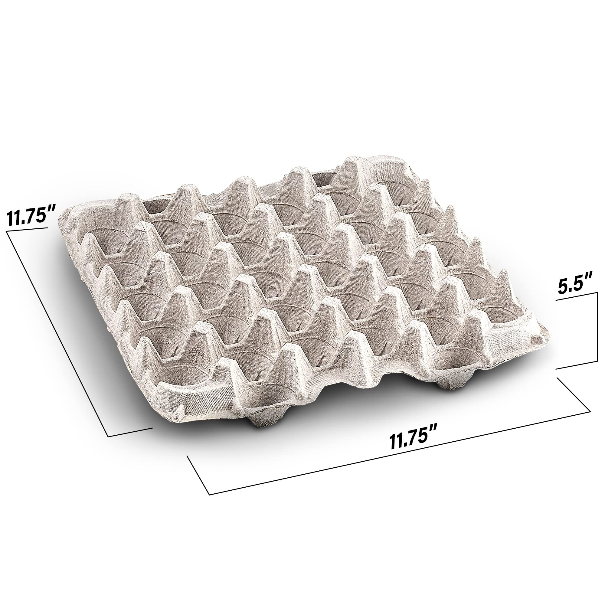 MT Products Egg Crates, Egg Flat Cartons Bulk Holds 30 Eggs - Pulp Fiber Egg Crate for Chicken Farm - Great Home for Roach Colony - Made in the USA - 15 Flats