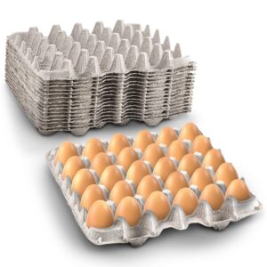 MT Products Egg Crates, Egg Flat Cartons Bulk Holds 30 Eggs - Pulp Fiber Egg Crate for Chicken Farm - Great Home for Roach Colony - Made in the USA - 15 Flats