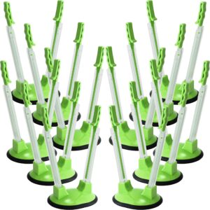 12 pack baggy rack stand adjustable freezer bag holder stand ziplock bag holder for filling with no food spills or kitchen mess (green)