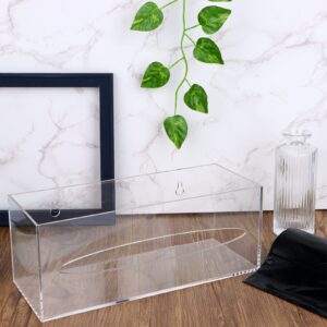 2 Pack Trash Bag Dispenser 10x4x4 Inch Acrylic Garbage Bag Dispenser One Roll of Bags Clear Trash Bag Dispenser, Vertical or Horizontal Wall Mounting Garbage Bag Holder for Kitchen Restaurant Office