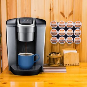 Adhesive Wall Mounted 12 Slot Coffee Pod Holder and Organizer. Space Saving Storage Rack Compatible with K Cups Saves Room in Drawers, Cupboards and Counters to Keep Coffee Station and Kitchen Neat