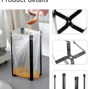 Mukkuri Kitchen Stand Holder, Plastic Bag Drying Rack, Multifunctional Countertop Cups Bottles Drying Rack for Plastic Bags, Bottles and Cups, Shelf Trash Bag