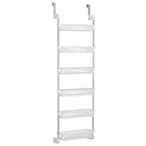 household essentials white 6-tier basket over-the-door organizer