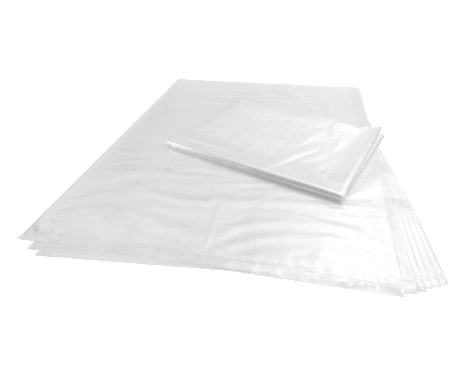 Wowfit 500 CT 18x24 inches 1 Mil Clear Plastic Flat Open Poly Bags Great for Proving Bread, Dough, Storage, Packaging and More (18 x 24 inches)