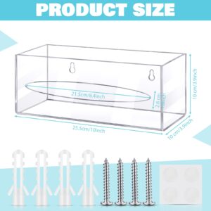 Trash Bag Dispenser Holder, Grocery Bag Plastic Bag Wall Mount Acrylic Kitchen Single Side Loaded Organizer Storage Box Holder for Garbage Bag (10 x 4 x 4 Inch)