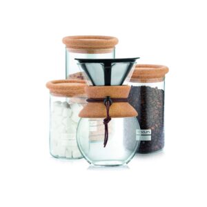 Bodum Yohki Coffee Storage Jar with Cork Lid, 1 L/34 oz, Cork