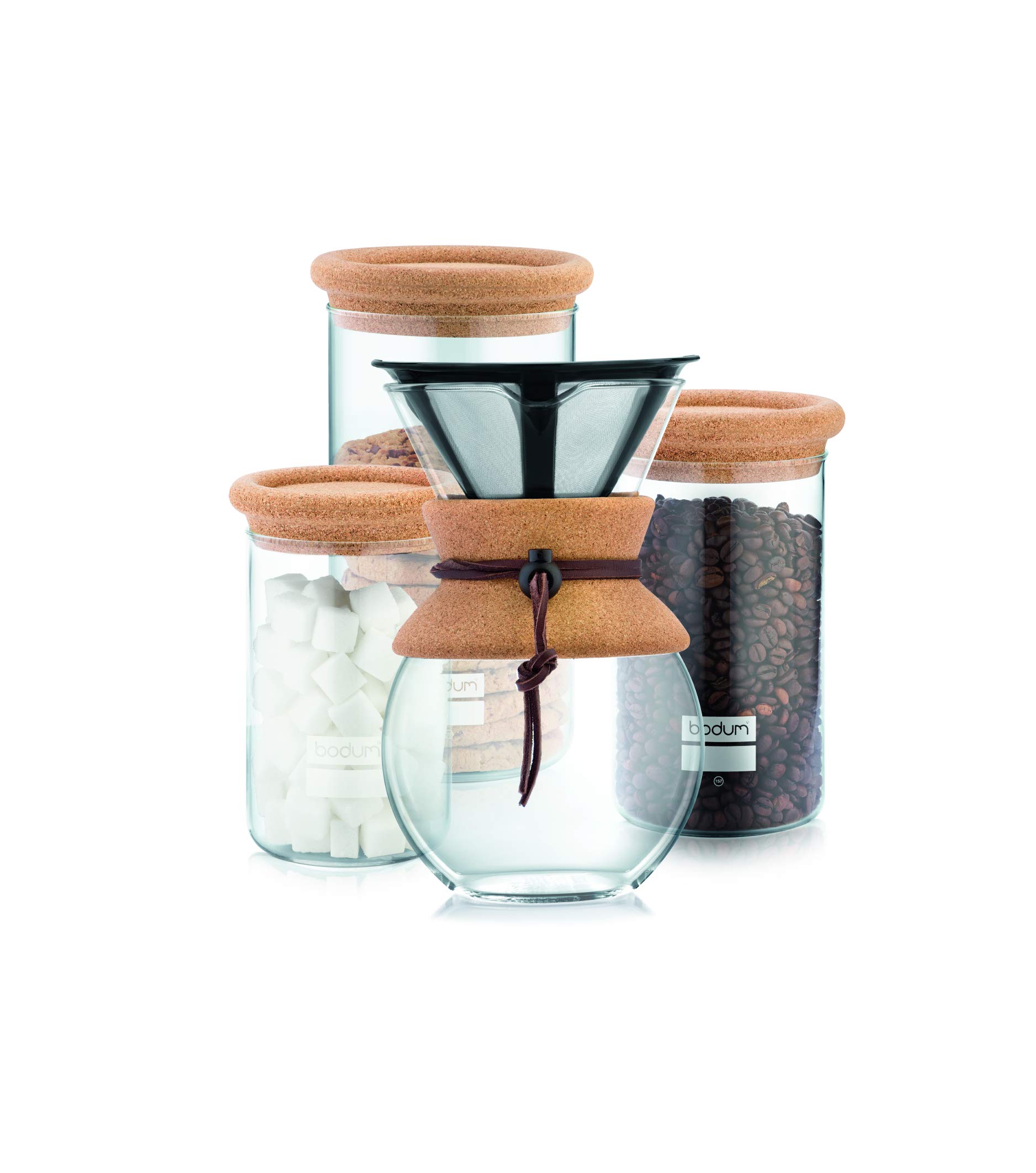 Bodum Yohki Coffee Storage Jar with Cork Lid, 1 L/34 oz, Cork