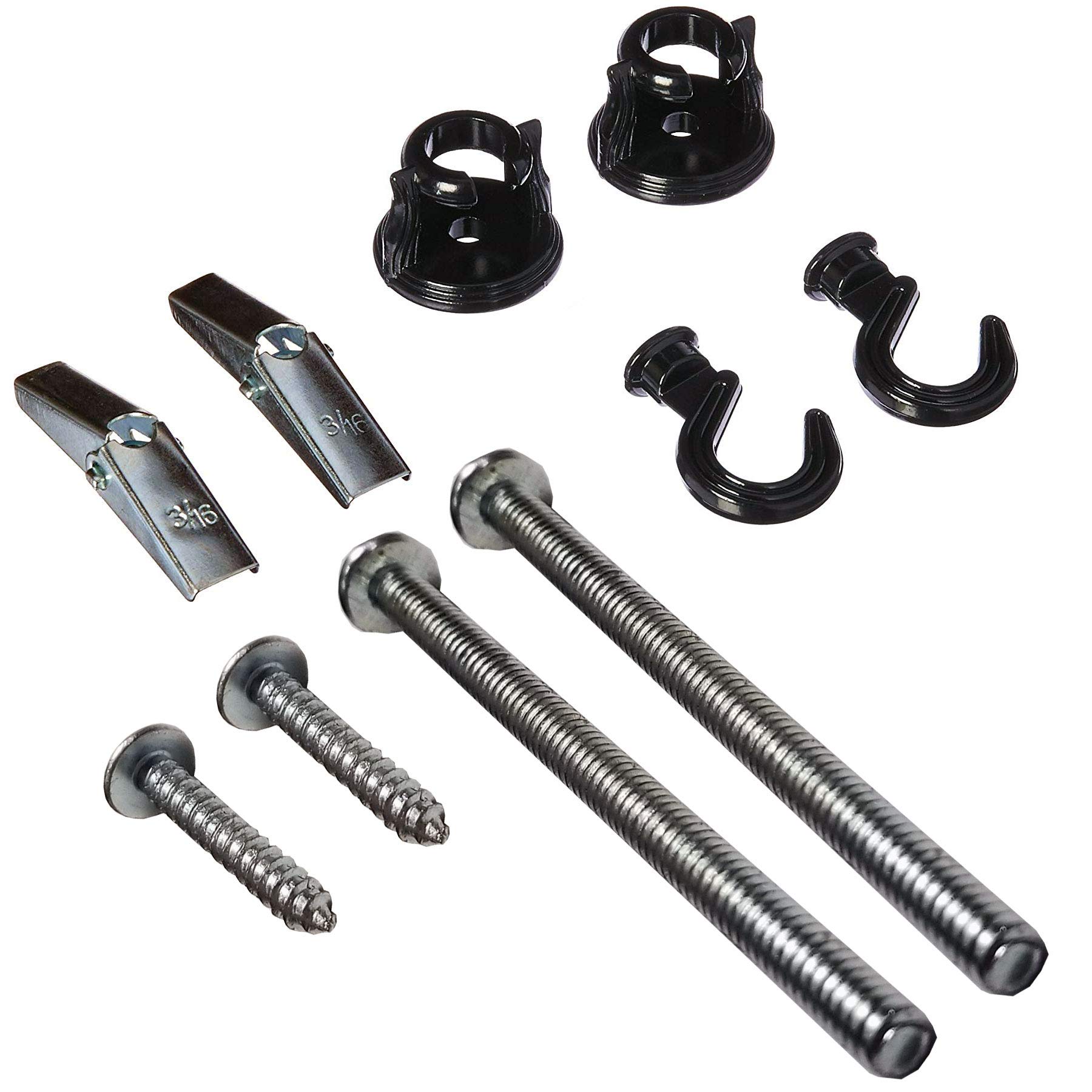 Swivel Hook Hangers, Multi-functional for Hanging, Screws and Anchors Included, 2 Sets Per Pack (Oil Rubbed Bronze)