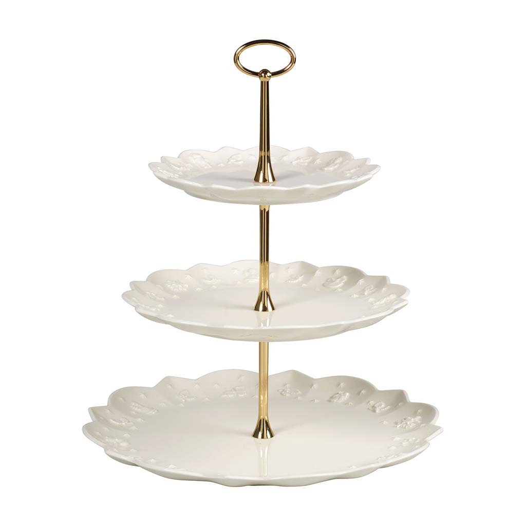 Villeroy & Boch - Delight Royal Classic présentoir, présentoir décoratif pour biscuits, gâteaux et petites parts de gâteau en porcelaine premium, blanc