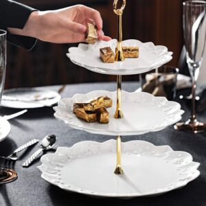 Villeroy & Boch - Delight Royal Classic présentoir, présentoir décoratif pour biscuits, gâteaux et petites parts de gâteau en porcelaine premium, blanc