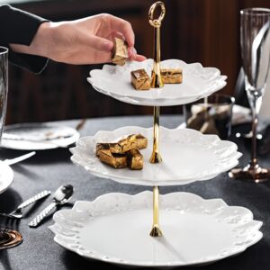 Villeroy & Boch - Delight Royal Classic présentoir, présentoir décoratif pour biscuits, gâteaux et petites parts de gâteau en porcelaine premium, blanc