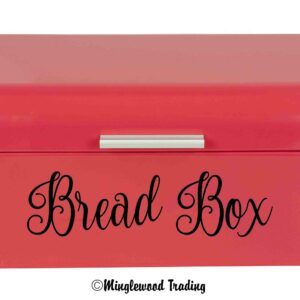 Bread Box 7.5w x 2h Label | Kitchen Organization | Die Cut Vinyl Decal | Black Fancy Font (Sticker Only)