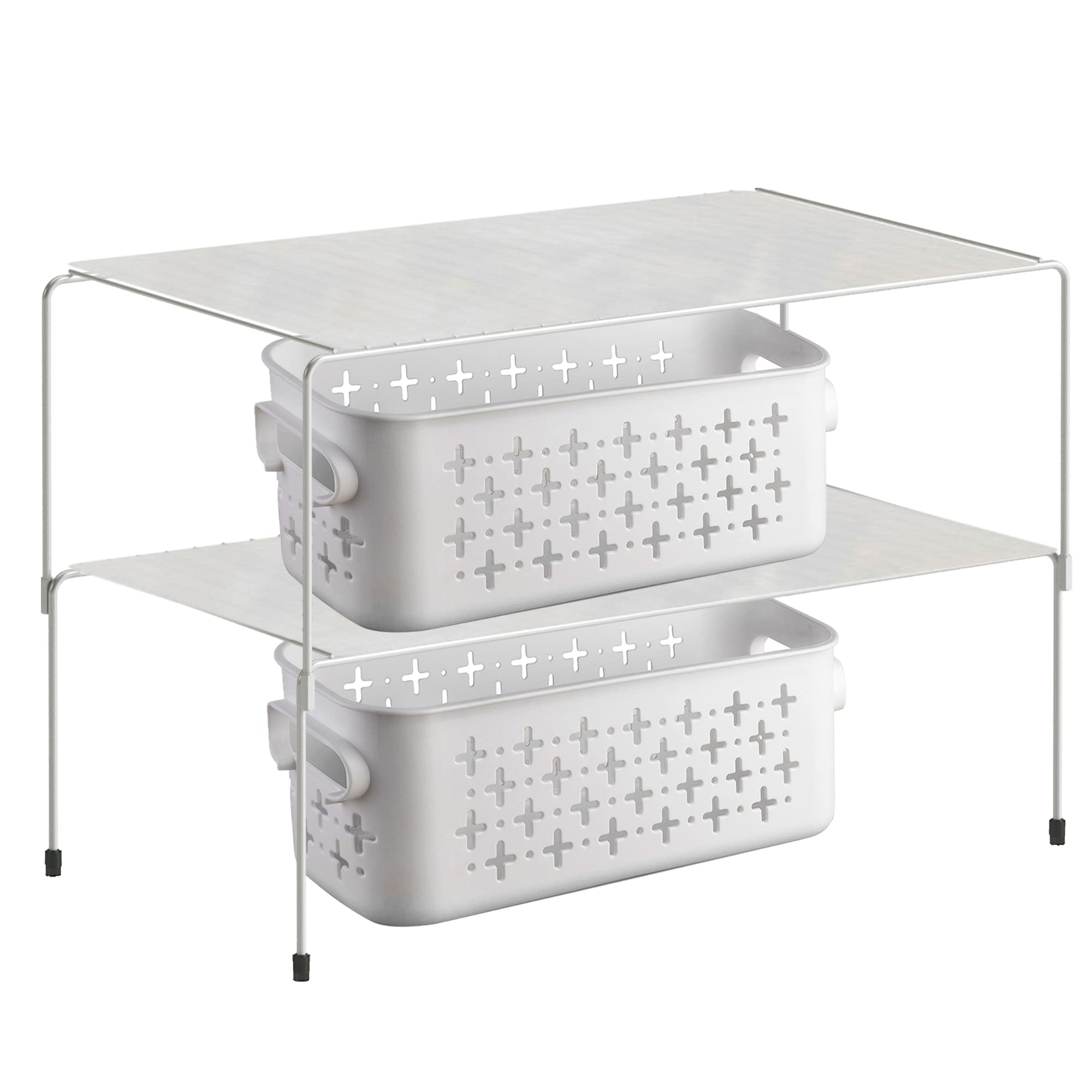 BIGWEC Set of 2 Kitchen Cabinet Organizer Large Size(16.3L*8.7W inches)