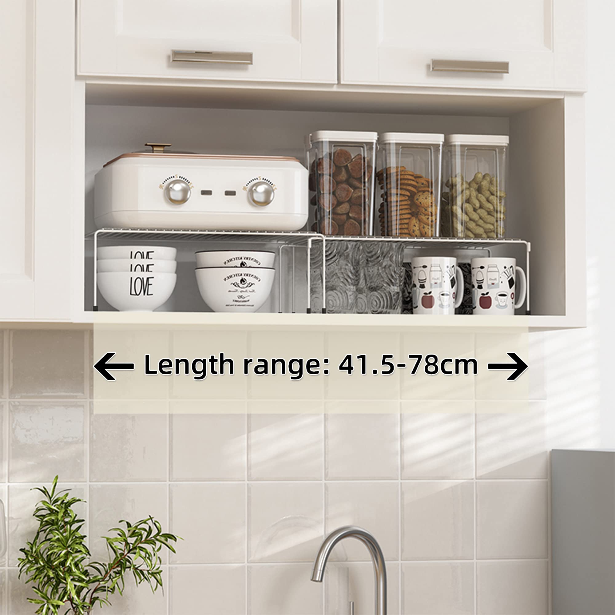 BIGWEC Set of 2 Kitchen Cabinet Organizer Large Size(16.3L*8.7W inches)