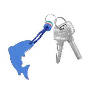 VOSAREA 2 Pack Floating Key Chain Boat Keychain Float Buoy Boating Accessory Dolphin Anchor Floating Keyring for Boating Kayak Water Sports