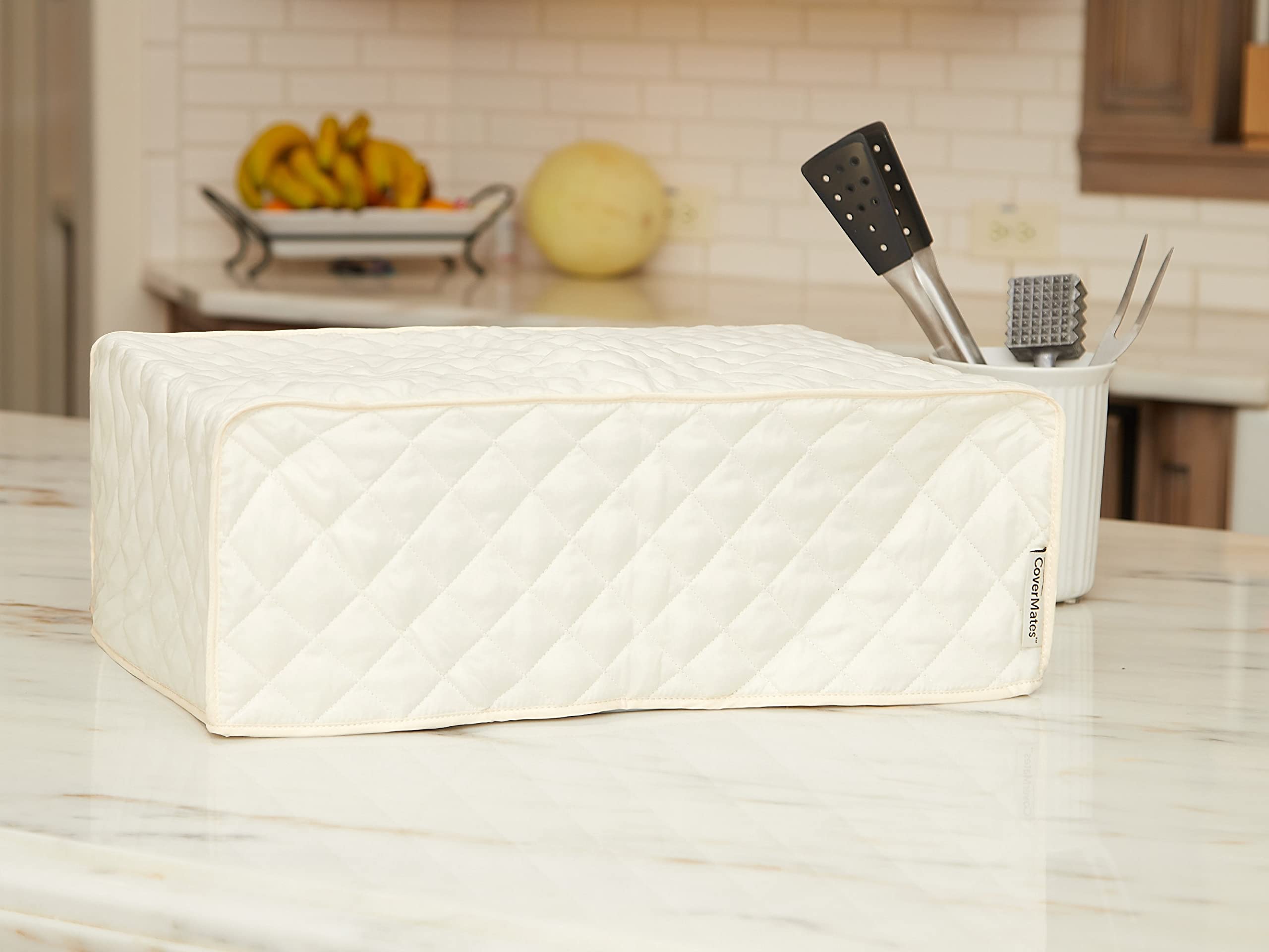 Covermates Keepsakes - Rectangular Appliance Cover - Dust Protection - Stain Resistant - Washable - Appliance Cover-Cream