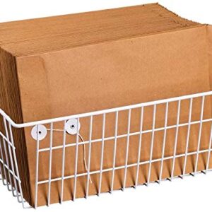 blitzlabs Wire Storage Basket Freezer Organizer Bins Refrigerator Organization Storage Baskets with Handles for Pantry, Freezer, Laundry Room, Closets, Garage, Office, Bathroom, Set of 2