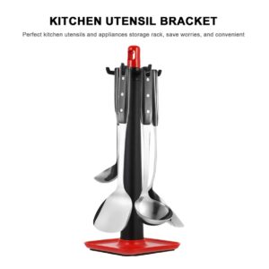 Hemoton 1pc Kitchen Utensil Stand To Rotate Tableware Rubber Container