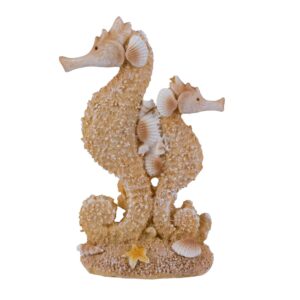 beachcombers 8in double seahorse figure coastal beach house decor decoration 8 inch multi