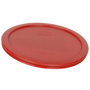 Pyrex 7402-PC 6/7 Cup Poppy Red Round Plastic Food Storage Lid Made In the USA